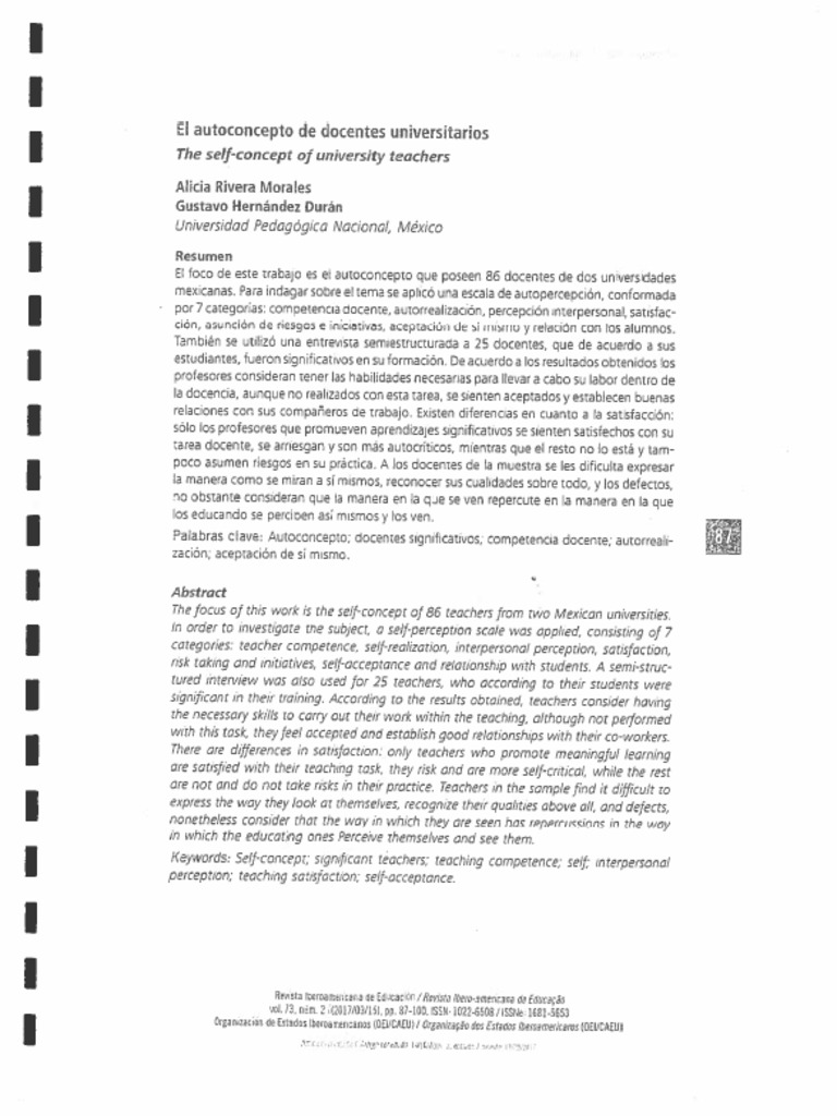 Autoconcepto de Docen | PDF