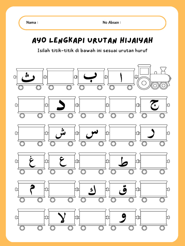 Urutan Huruf Hijaiyah Kelas 1 SD | PDF