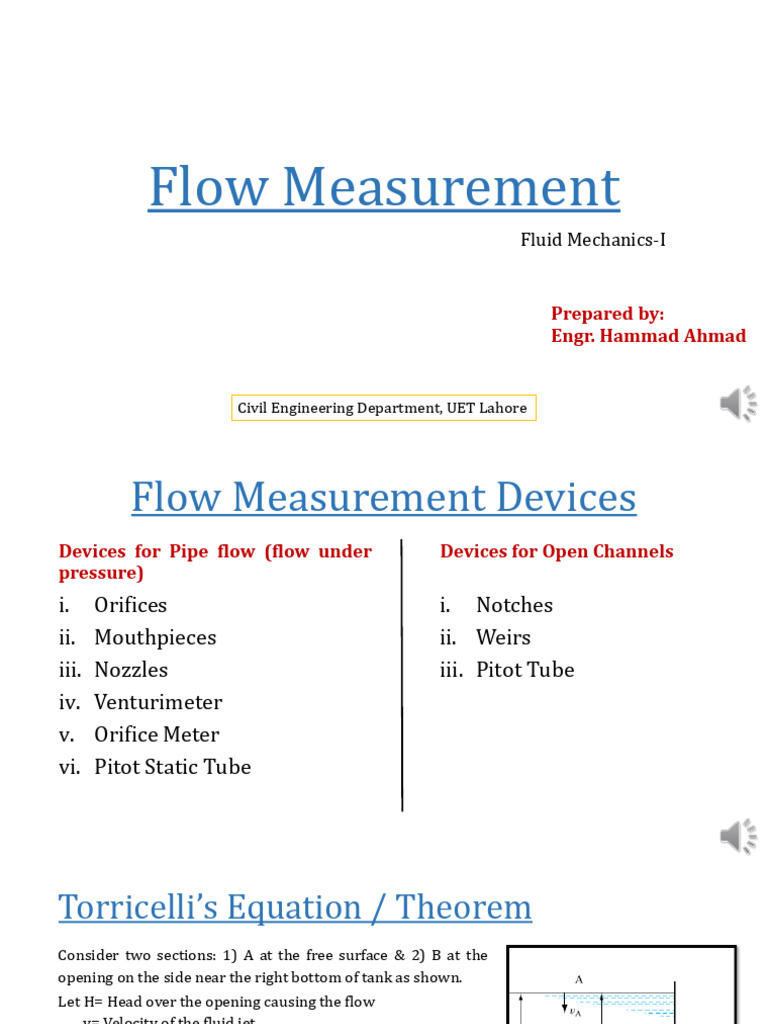 Understanding Vena Contracta in Orifices | PDF | Flow Measurement ...