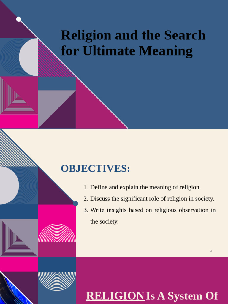 UCSP Lesson 3-Religion and The Search For Ultimate Meaning | PDF
