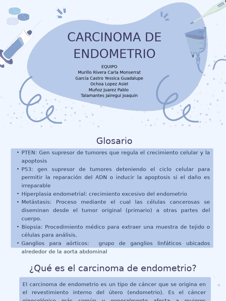 Carcinoma de Endometrio | PDF | Cáncer | Neoplasias