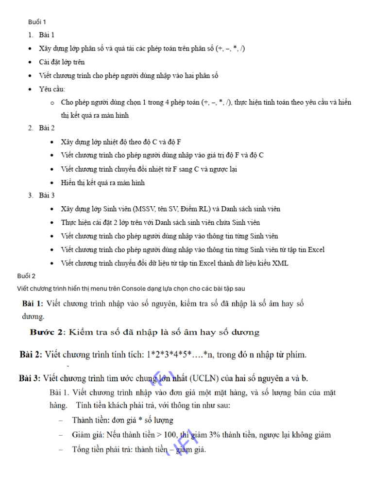 Bai Tap Thuc Hanh Cong Nghe .NET Tai Lop | PDF