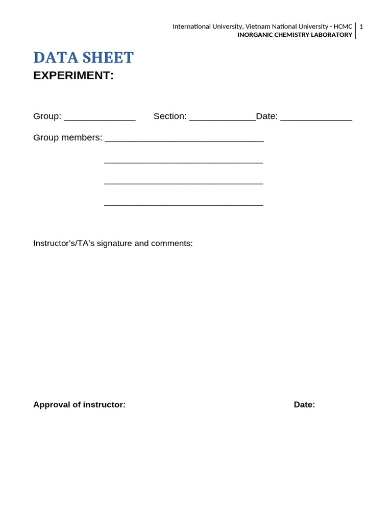 Data Sheet - Inorganic Chem | PDF