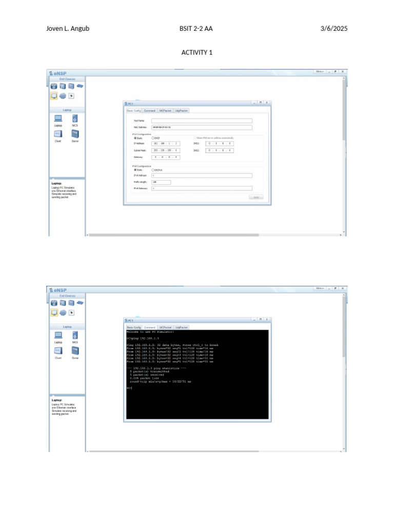 BSIT Activities Report by Joven Angub | PDF