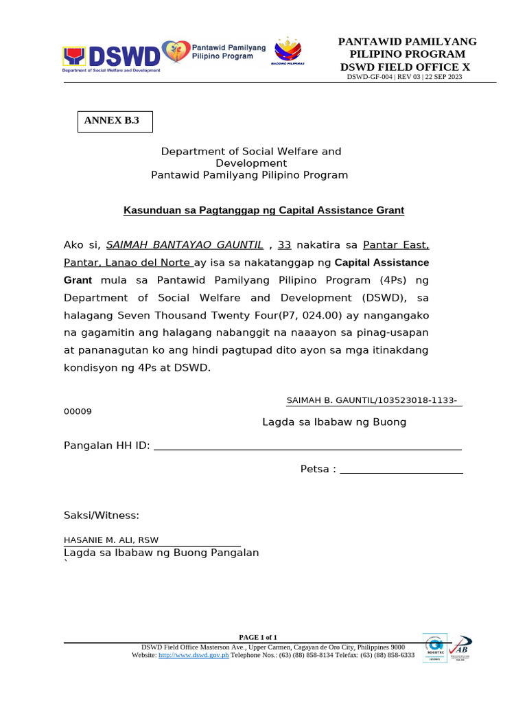 SAIMAH-Annex B.3 | PDF