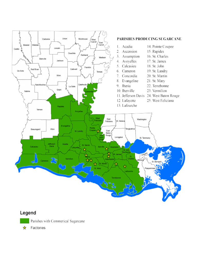 2024 Cane Producing Parishes | PDF