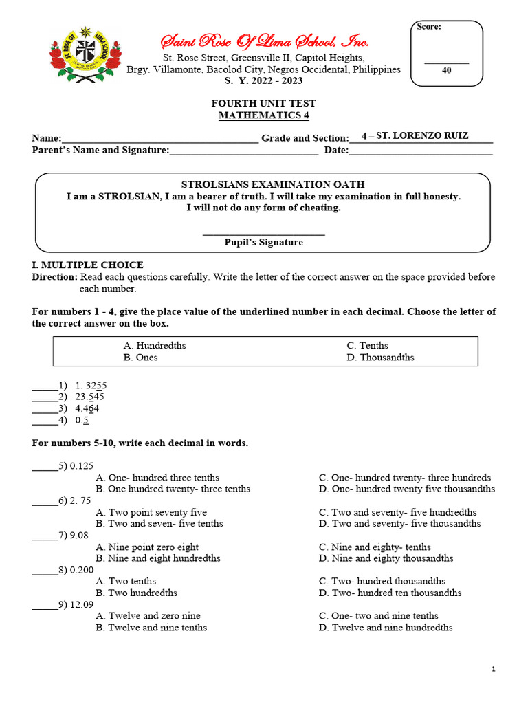 MATH 4 | PDF | Numbers | Notation