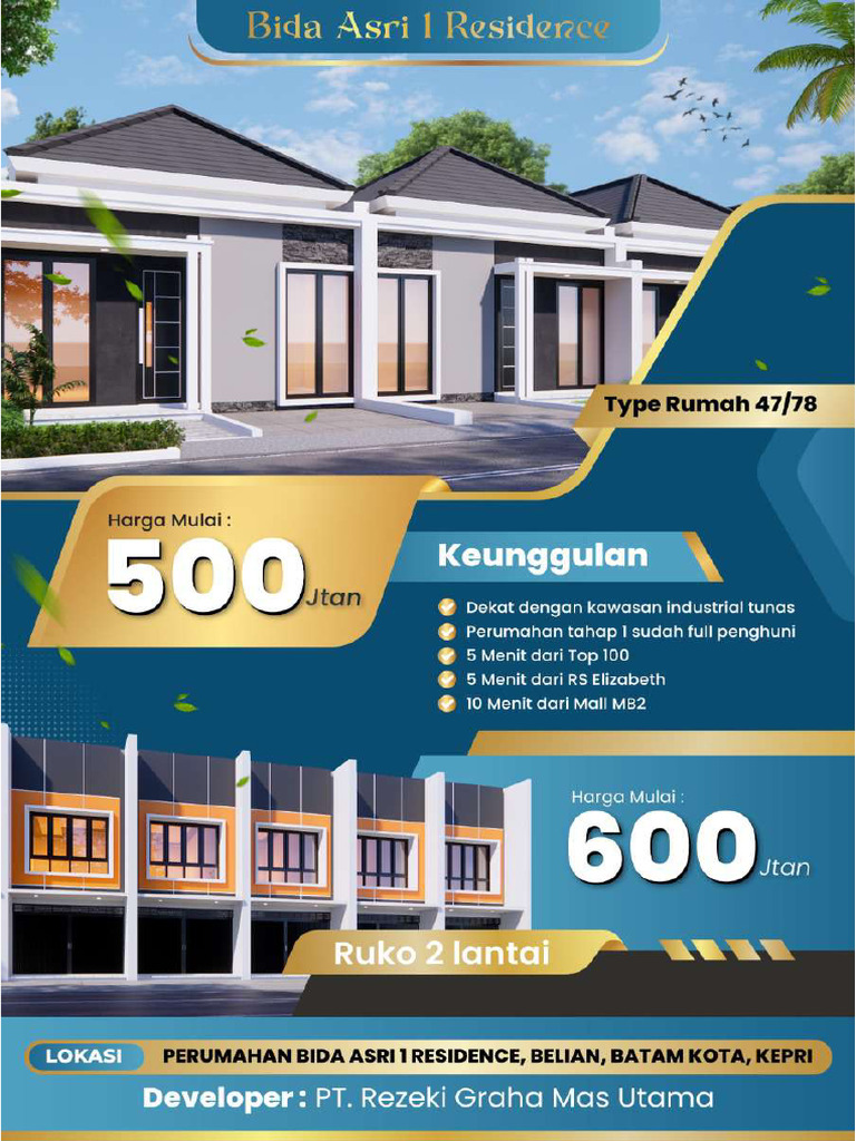 BROSUR Dan PRICE LIST BIDA ASRI 1 | PDF