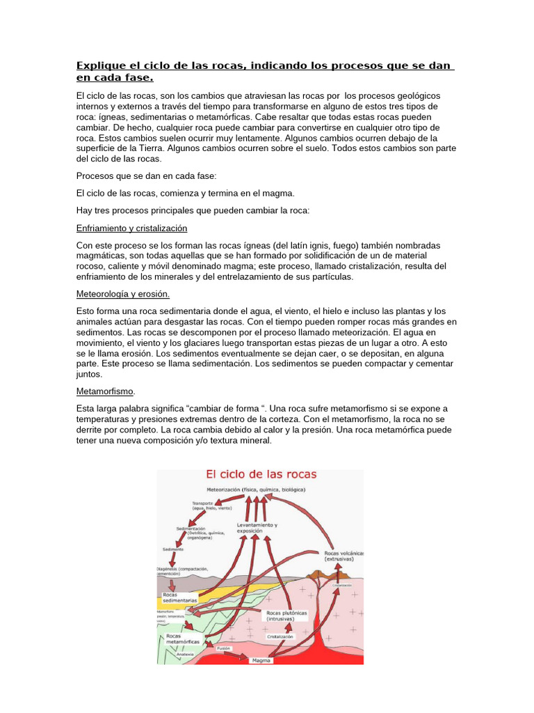 Ciclo de las Rocas y sus Procesos | PDF