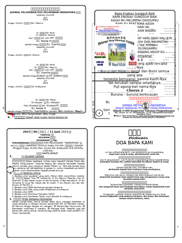 Buletin 18 Juni 2023 PP Indrapura | PDF