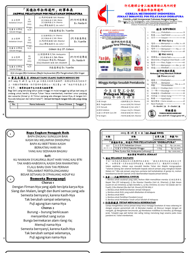 Buletin 18 Juni 2023 PP Indrapura | PDF