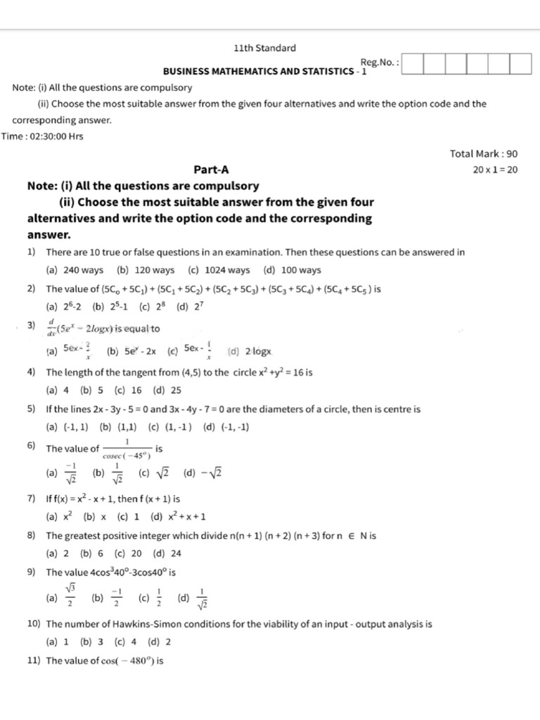 11th Business Maths | PDF