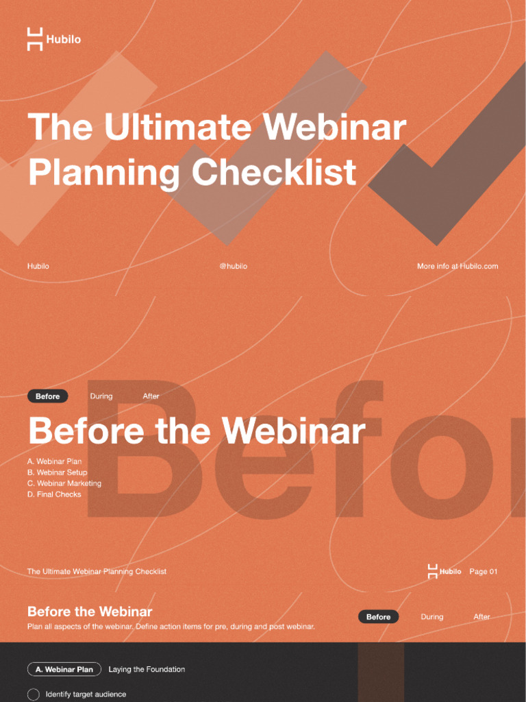 The Ultimate Webinar Checklist | PDF | Web Conferencing | Analytics