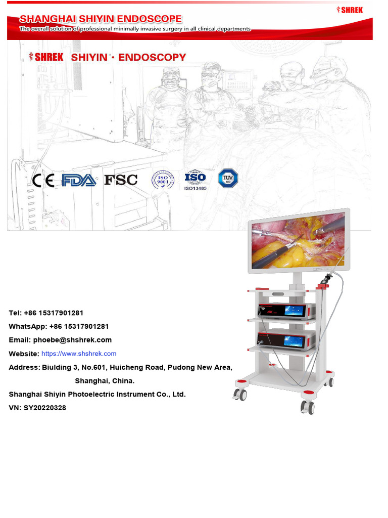 Quotation-SHREK FHD 1000C-N Endoscope Tower-20250123 | PDF | Display ...
