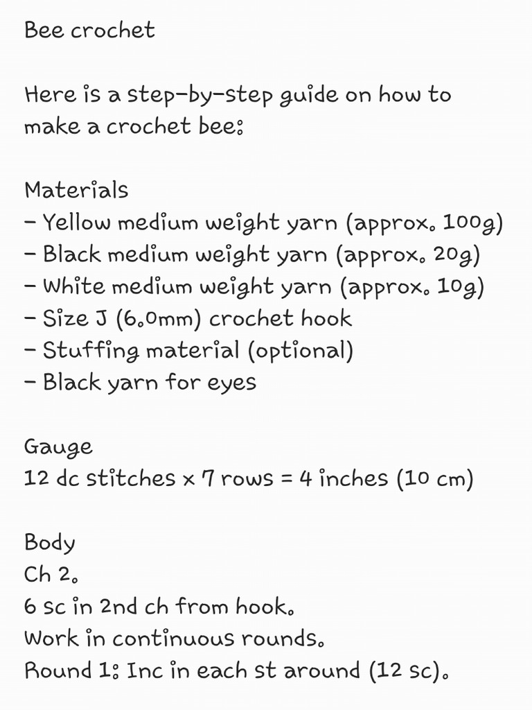 Bee Crochet | PDF