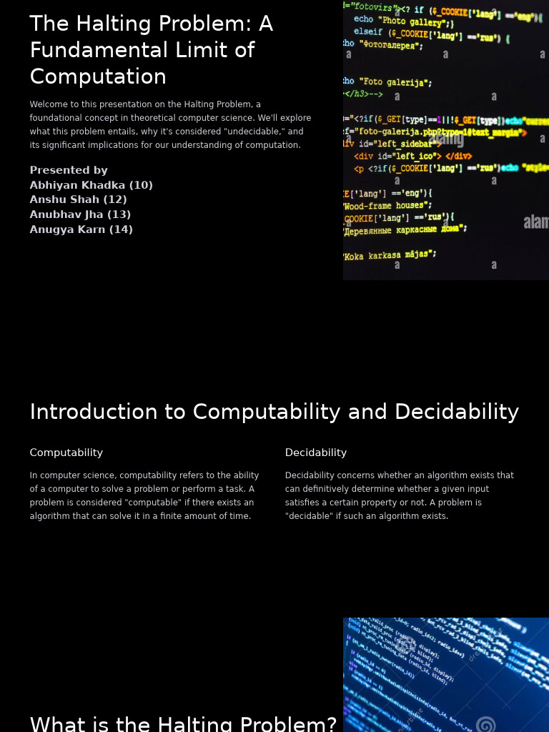 The Halting Problem A Fundamental Limit of Computation | PDF ...