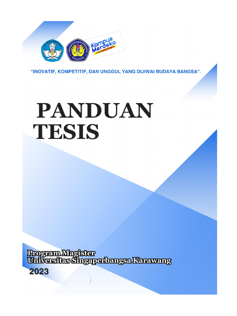 Panduan Penuliasn Tesis s2 Adpen Unsika-2024 | PDF