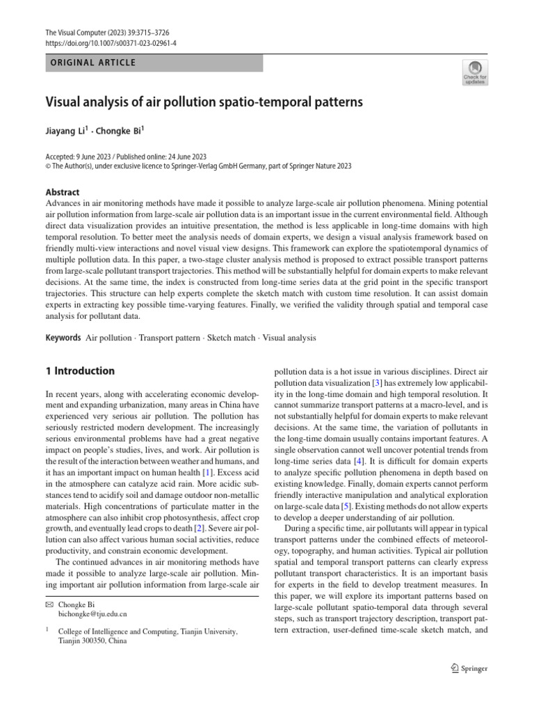 Visual Analysis of Air Pollution Spatio-Temporal Patterns | PDF ...