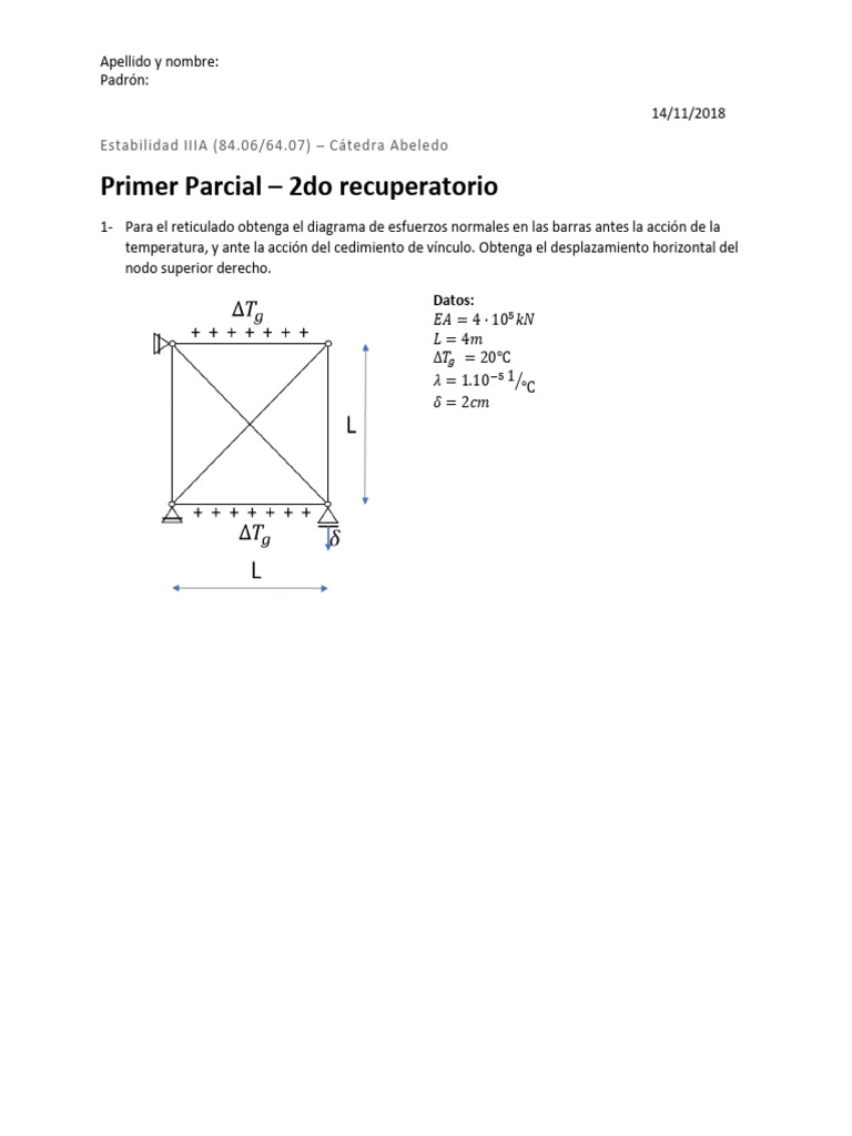 1erParcial - 2do recuperatorio 2C 2018 | PDF