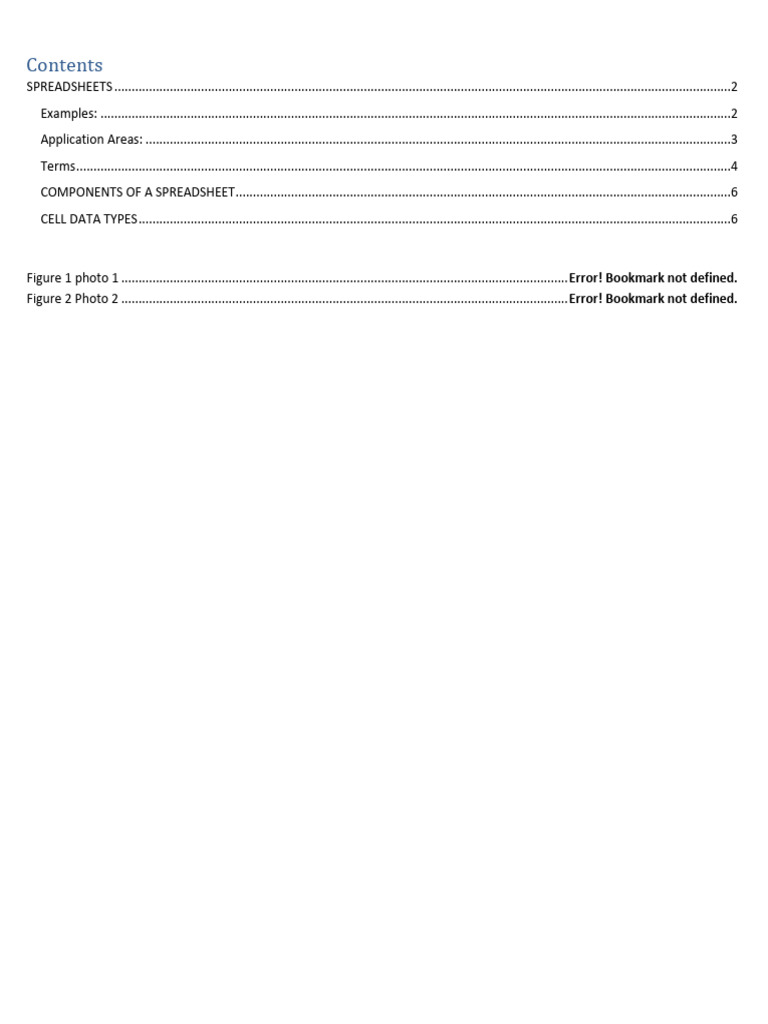 Components and Functions of Spreadsheets | PDF | Spreadsheet | Mathematics