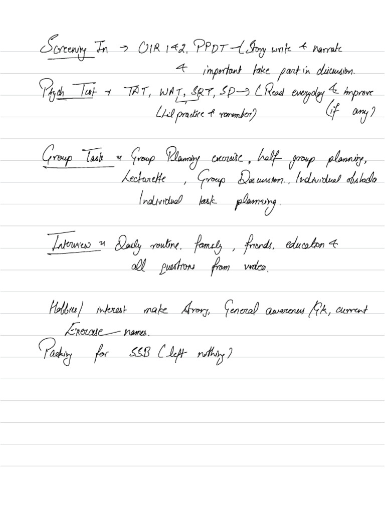 AFSB Interview Notes & Guidance | PDF | Psychology | Behavioural Sciences