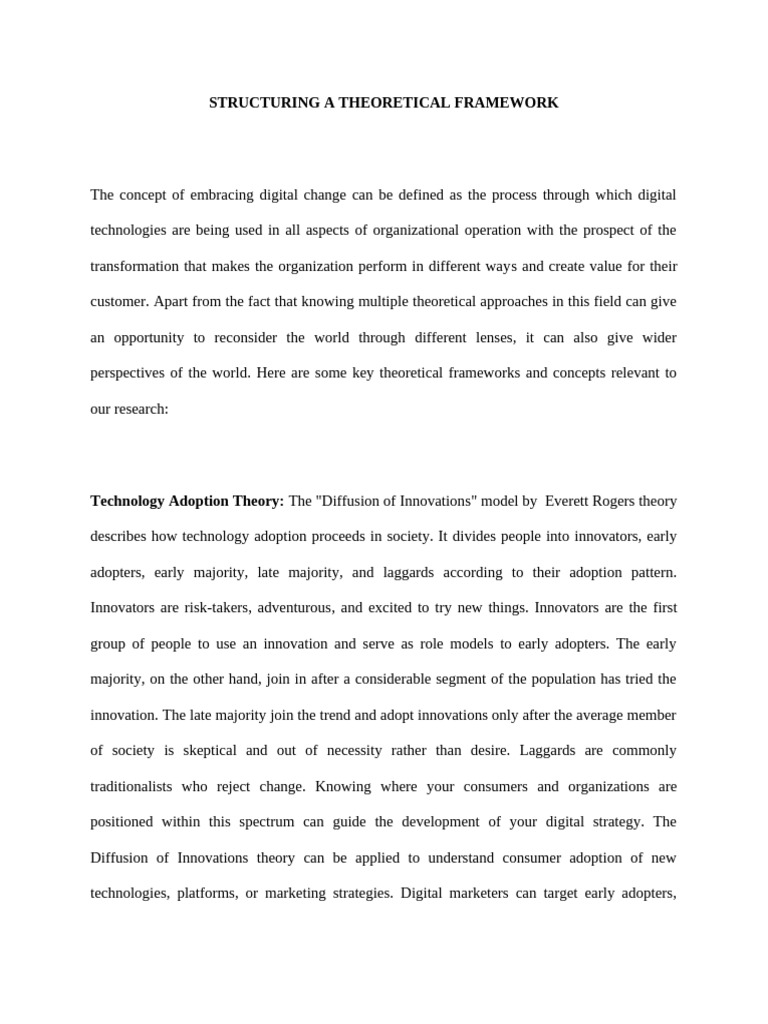 Activity 5 Structuring Your Theoretical Framework | PDF | Innovation | Business Model