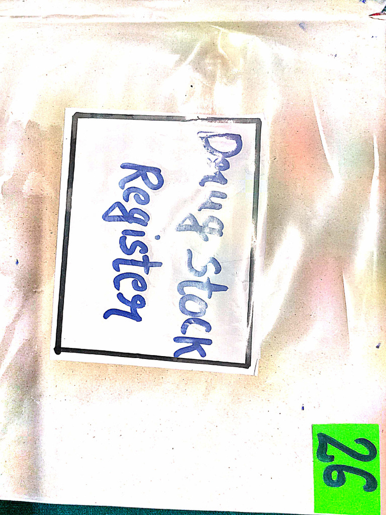 Drug Stock Register | PDF