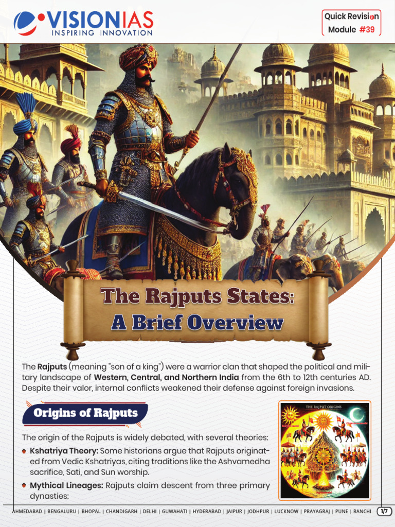Overview of Rajput Dynasties | PDF