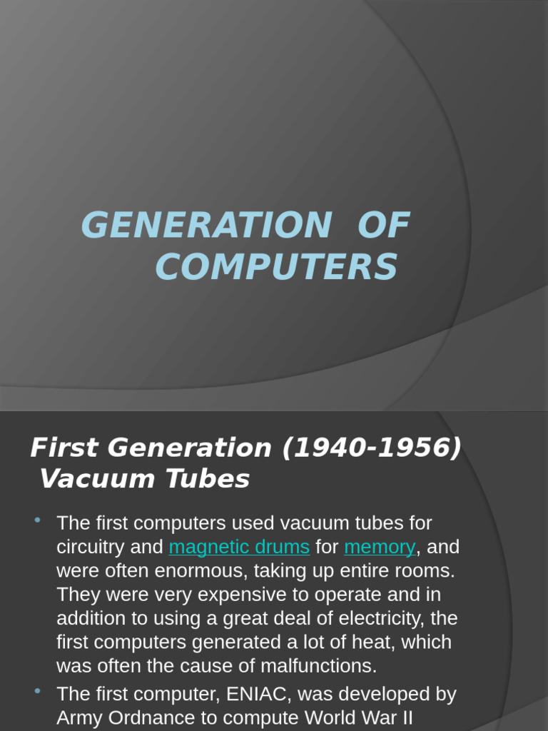 11 Generation of Computers | PDF | Integrated Circuit | Transistor