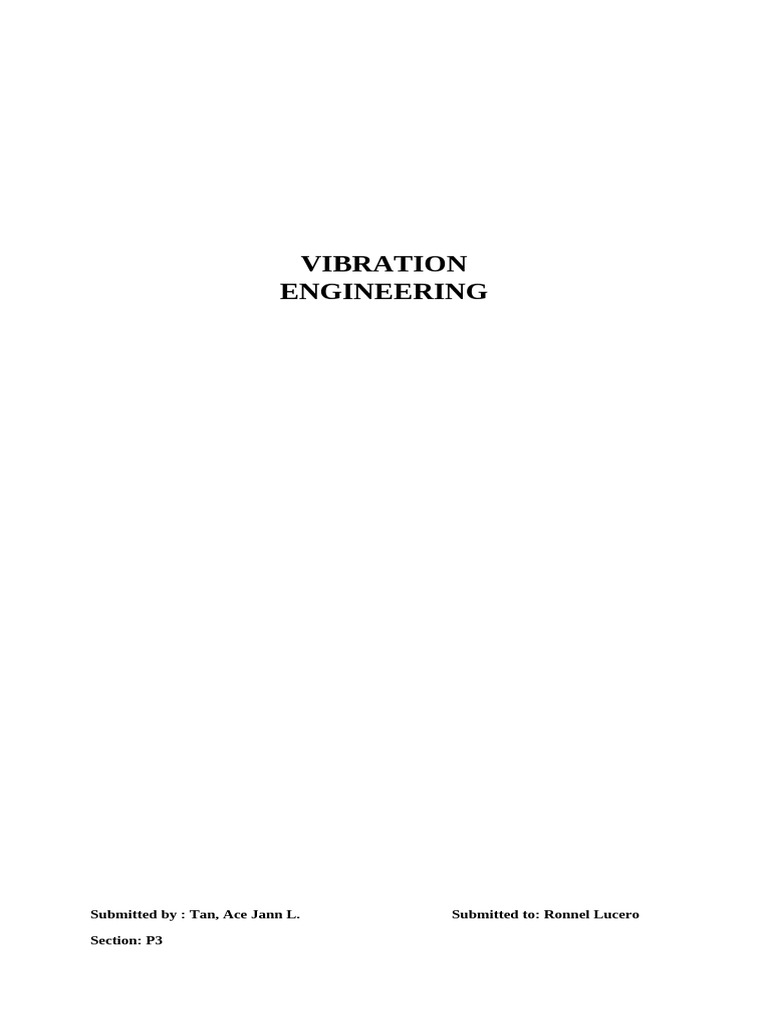 VIBRATION | PDF | Oscillation | Resonance