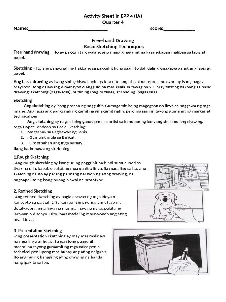 Activity Sheet in EPP 4 | PDF