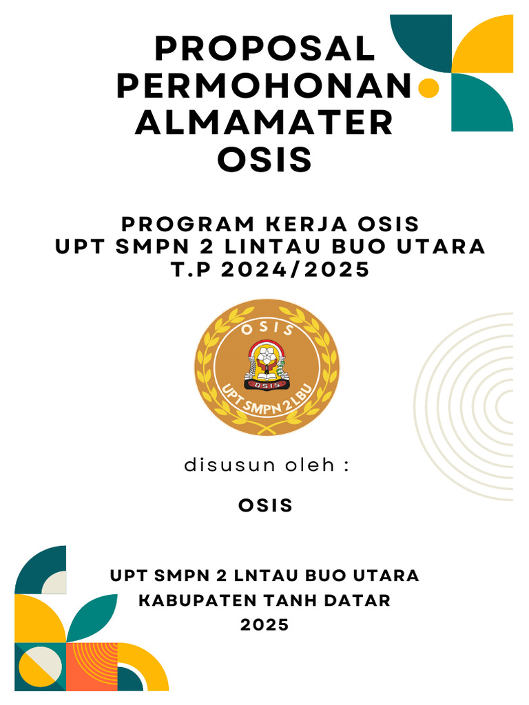 Proposal Permohonan Almamater Osis SMPN 2 Lbu | PDF