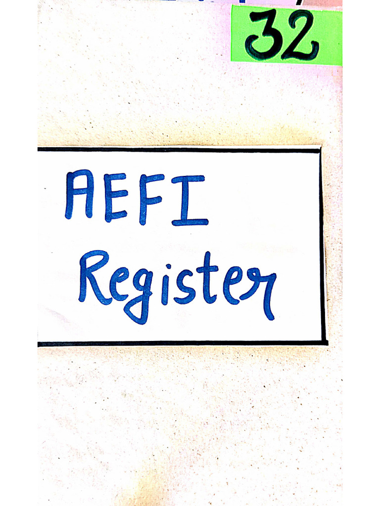 AEFI Register Kaliyabada Nov - Dec.jan | PDF