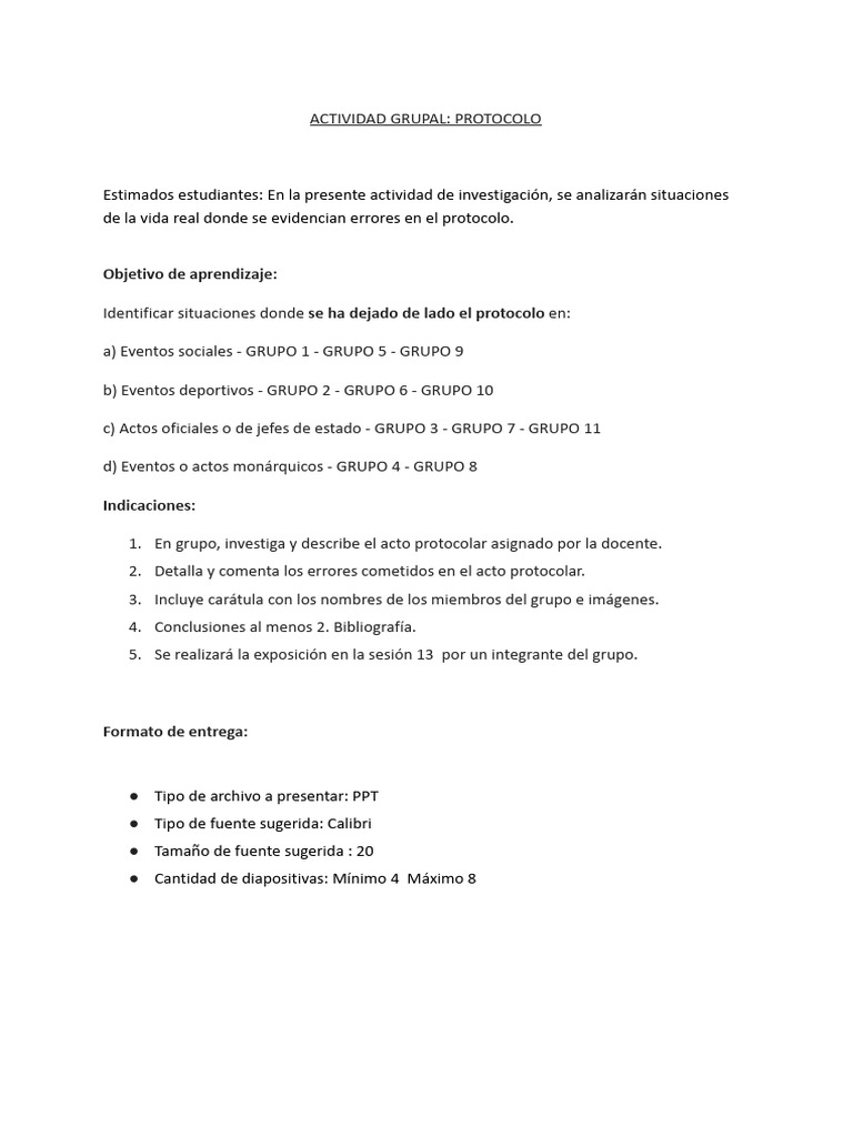 Actividad en Clase S12 - Protocolo | PDF