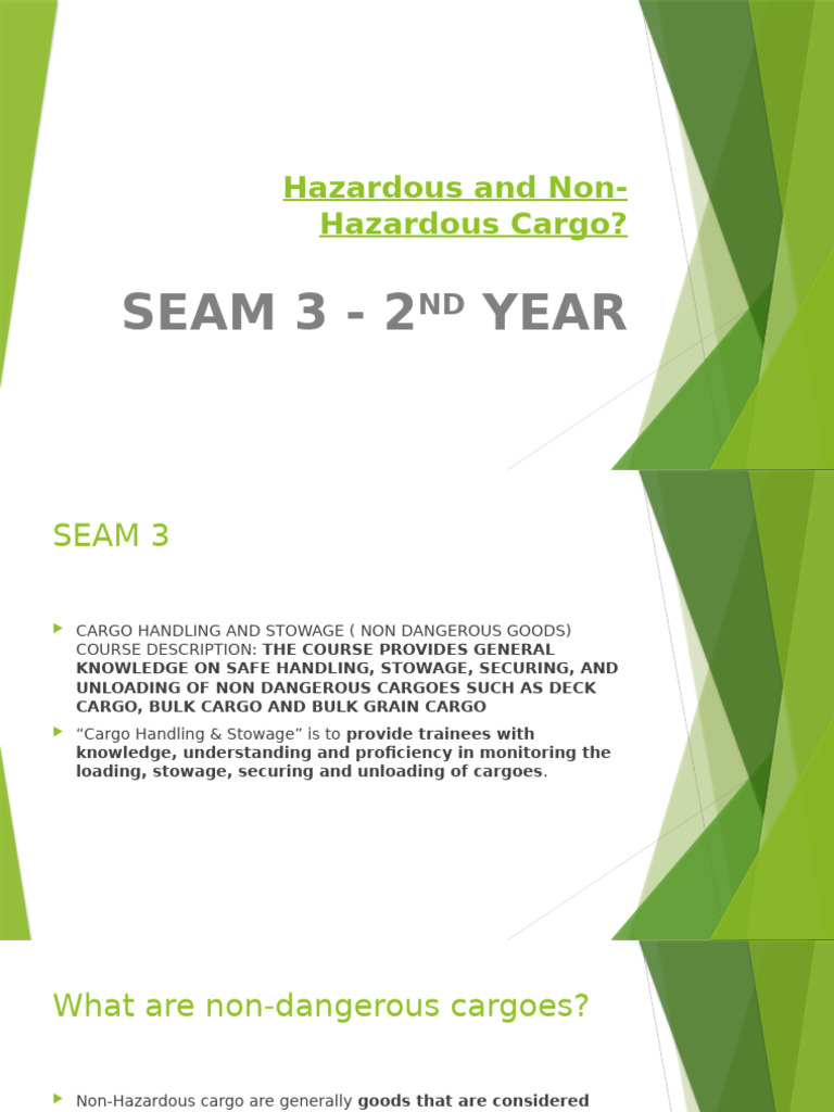 Understanding Non-Dangerous Cargo | PDF | Dangerous Goods | Cargo