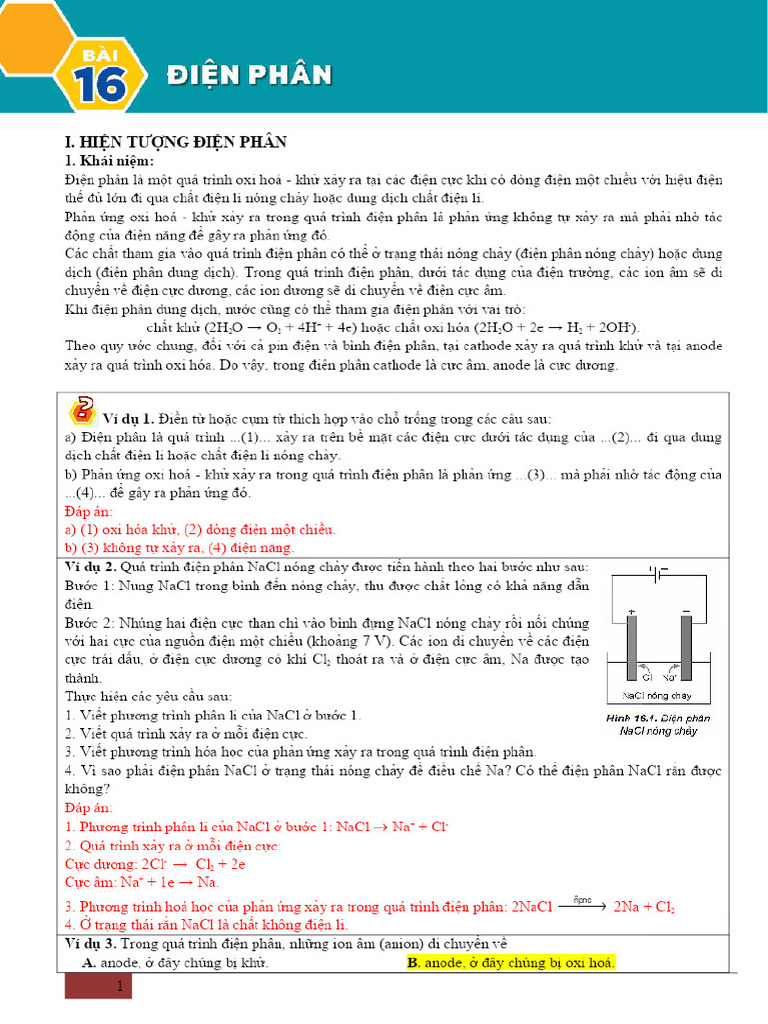 Bai 16 Dien Phan Gvdocx - 1600 - PDF - Gdrive.vip | PDF