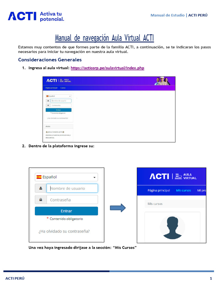 Manual de Navegación ACTI | PDF