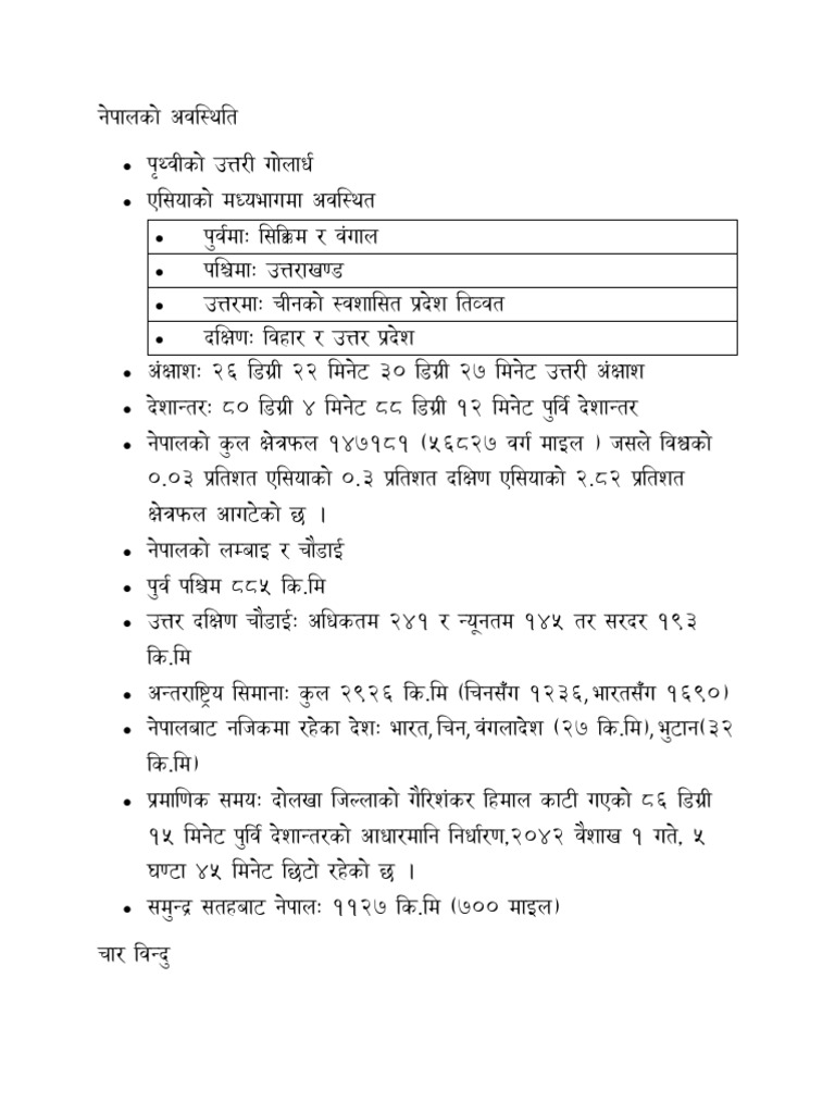 Nepal Geography | PDF
