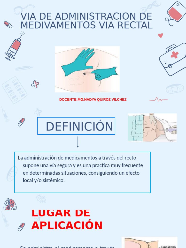 Via de Administracion Rectal | PDF | Medicamentos con receta | Farmacia