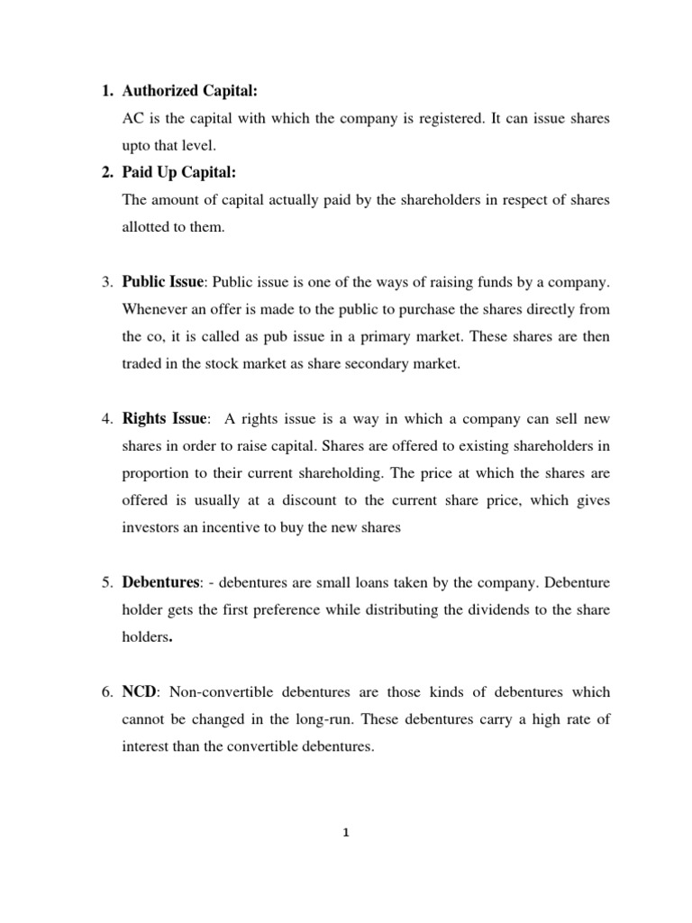 Financial Terms | PDF | Stocks | Bonds (Finance)