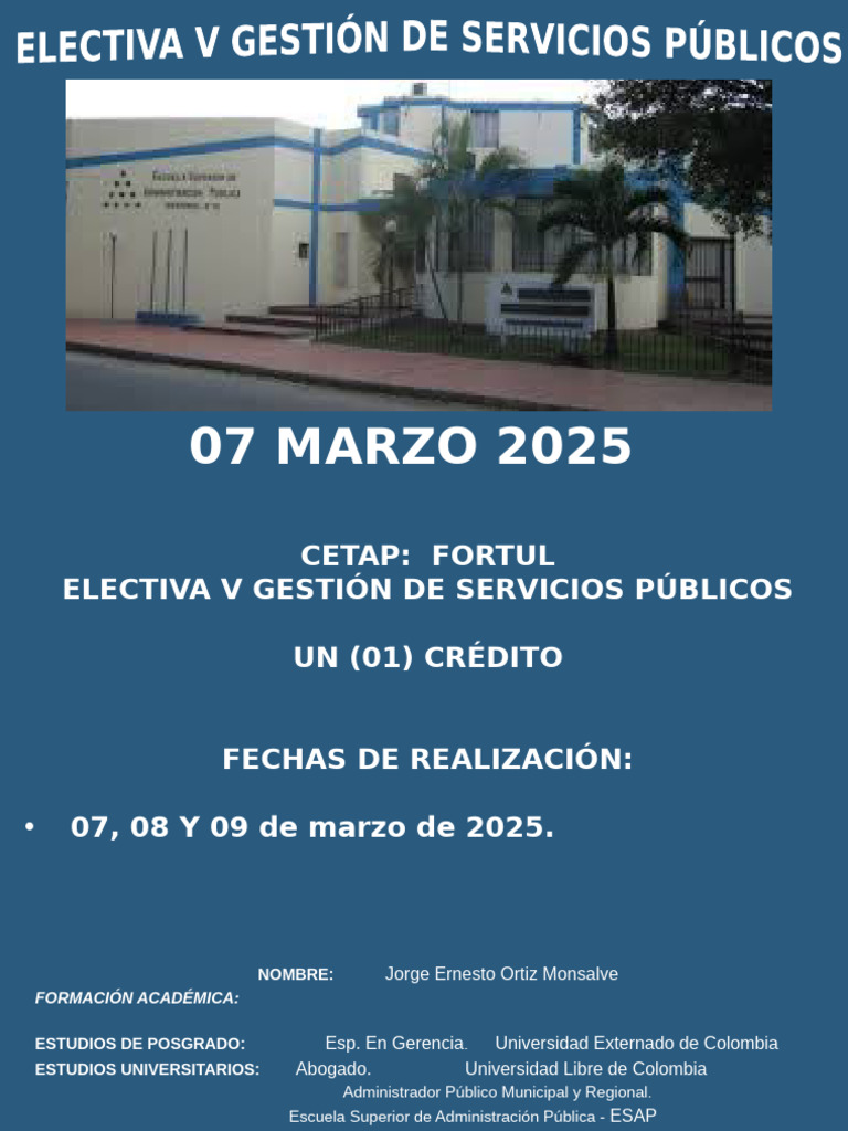 01 - Vier 07 Marz Gestion Se Serv Publics Fortul 2025-1 | PDF ...