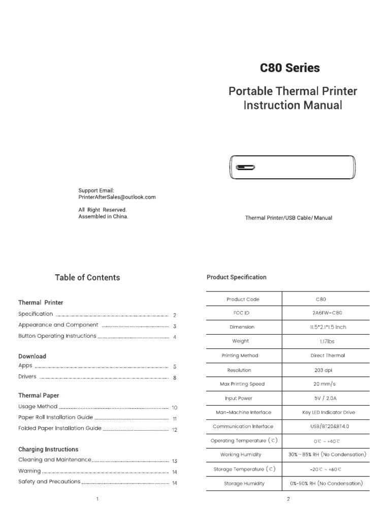 C80 Printer Driver Installation Guide | PDF | Printer (Computing) | Electromagnetic Interference