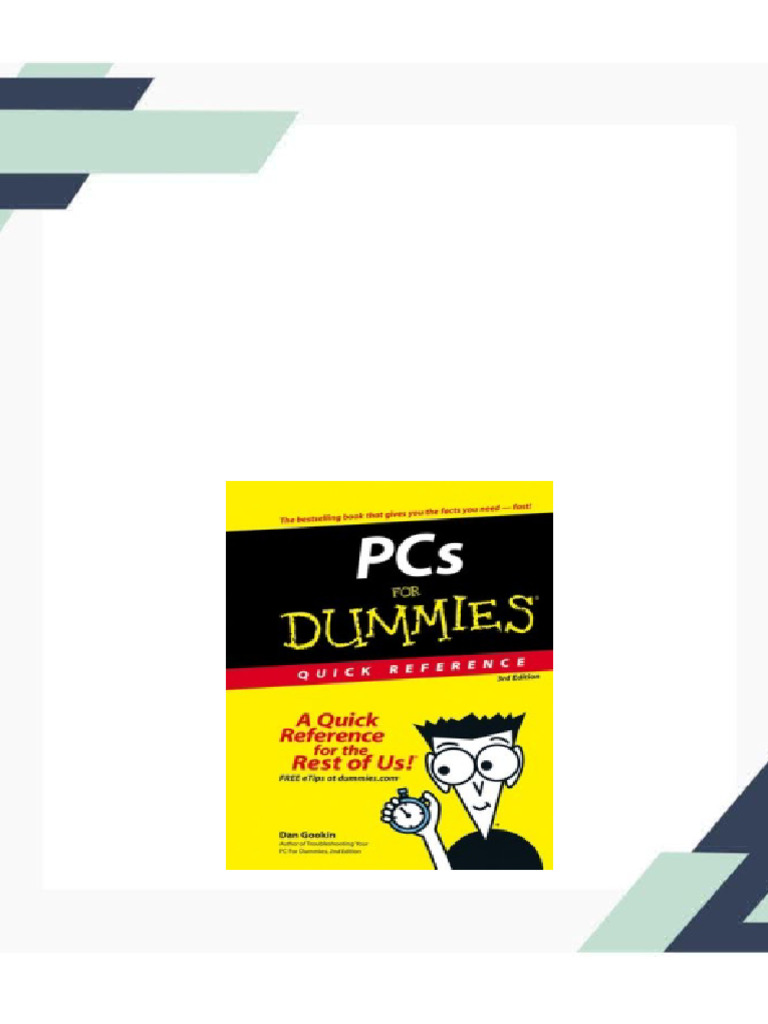 PCs For Dummies Quick Reference 3rd Edition Dan Gookin - Instantly ...