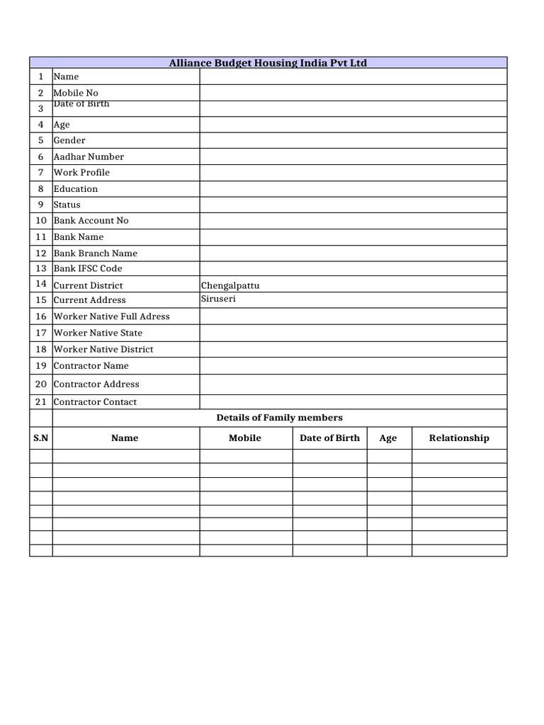 Bocw Form | PDF