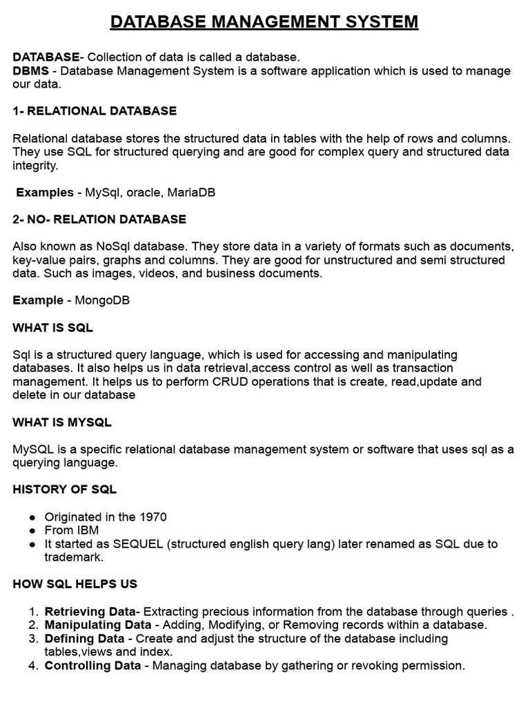 DB COMMANDS (1) | PDF | Databases | Information Retrieval