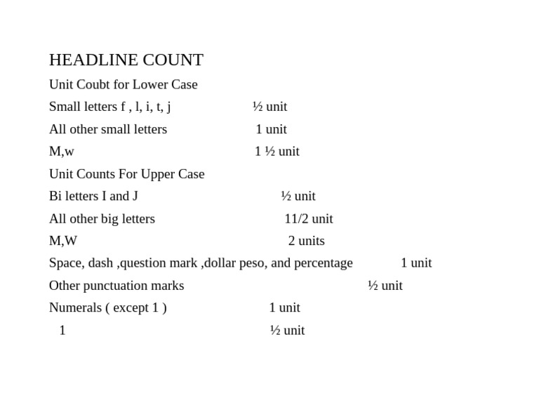 Headline Count | PDF