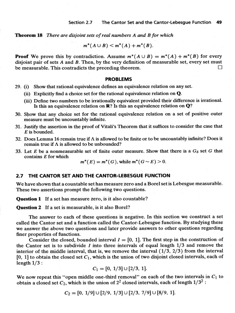 60 64real Analysis 4th Ed Royden | PDF | Measure (Mathematics) | Mathematical Objects