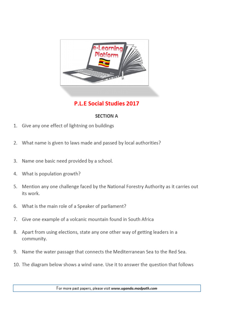 Primary Seven Pre-Ple Set I Examination Social Studies-1 | PDF | Jesus ...