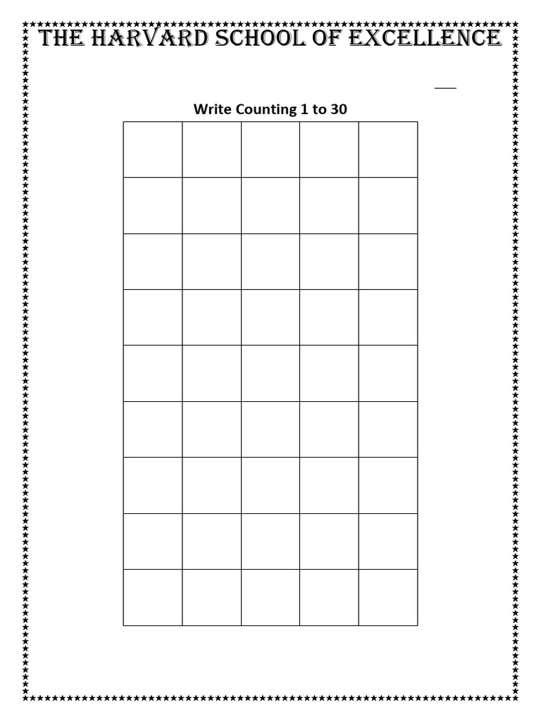 Counting Test 1 to 30 | PDF