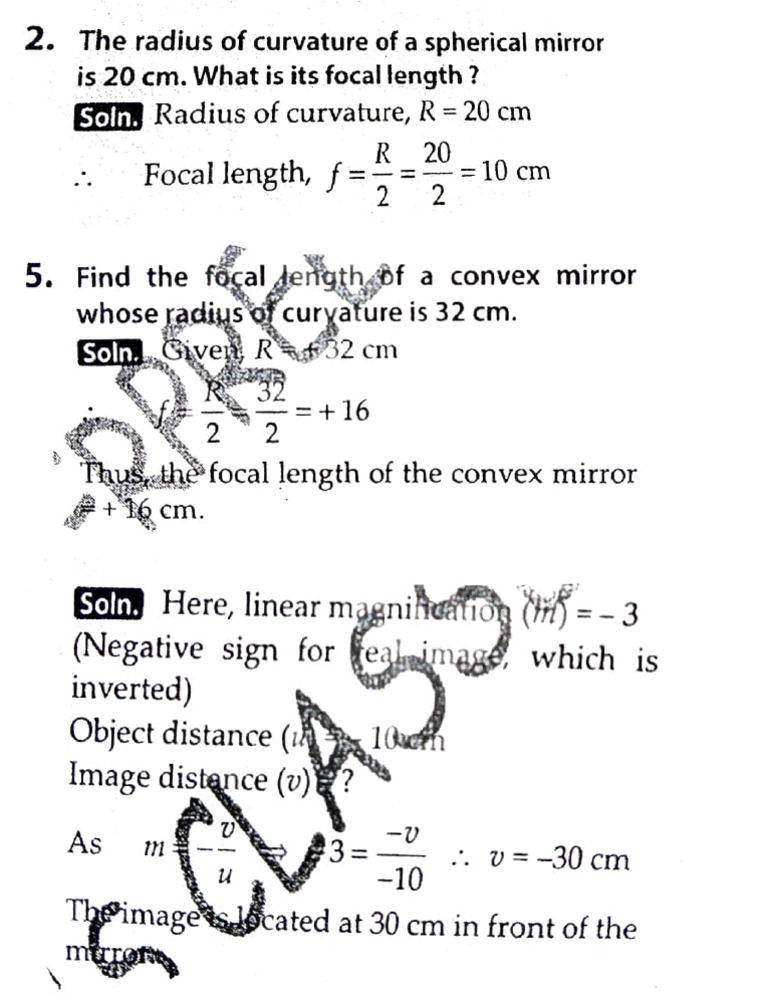 Solutions of Light Numericals | PDF | Applied And Interdisciplinary Physics | Electromagnetic ...